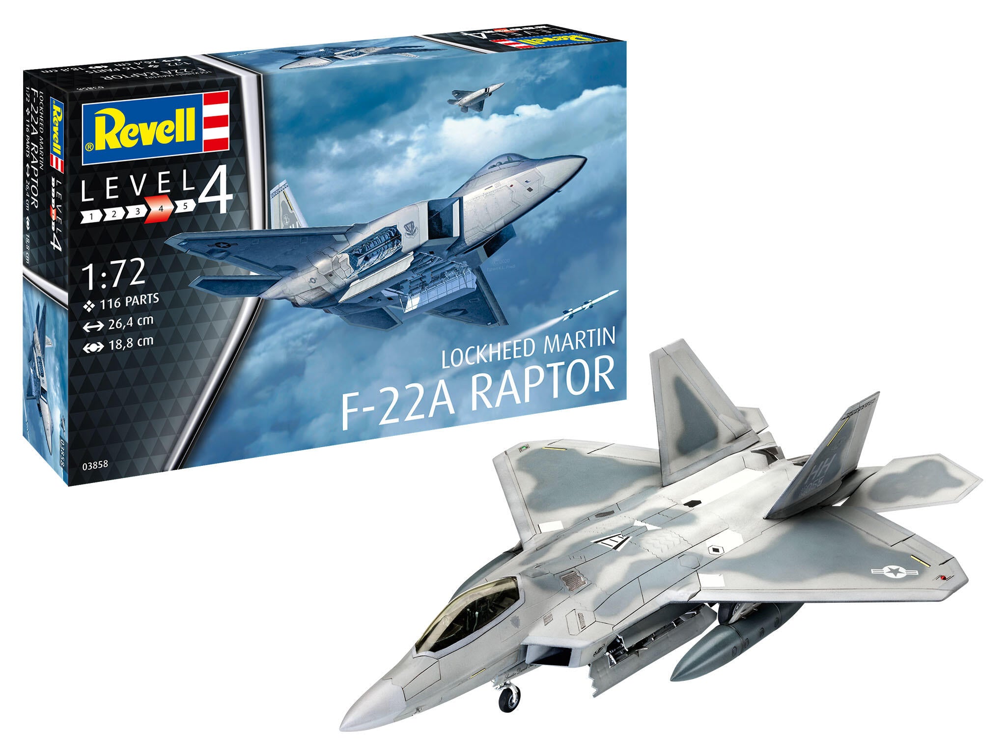 Revell 03858 - 1/72 Lockheed Martin F-22A Raptor – RC Motorsports