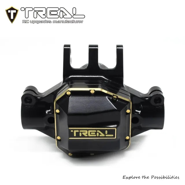 TREAL SCX10 Pro Messing Rear Axle Center 3rd Member Housing w Diff Cov ...