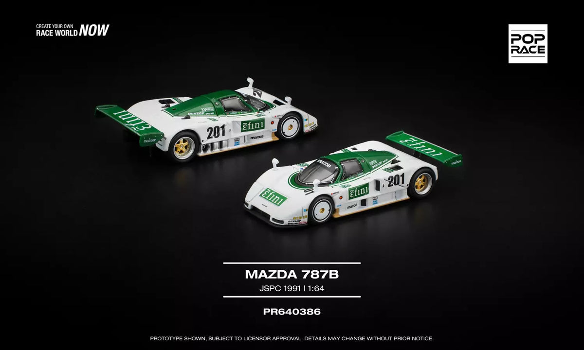 Pop Race 0386 - 1991 Mazda 787B JSPC, white/green – RC Motorsports